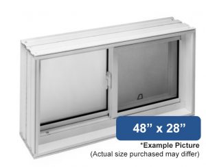 48 x 28 Basement Window Replacement for Sliding Windows